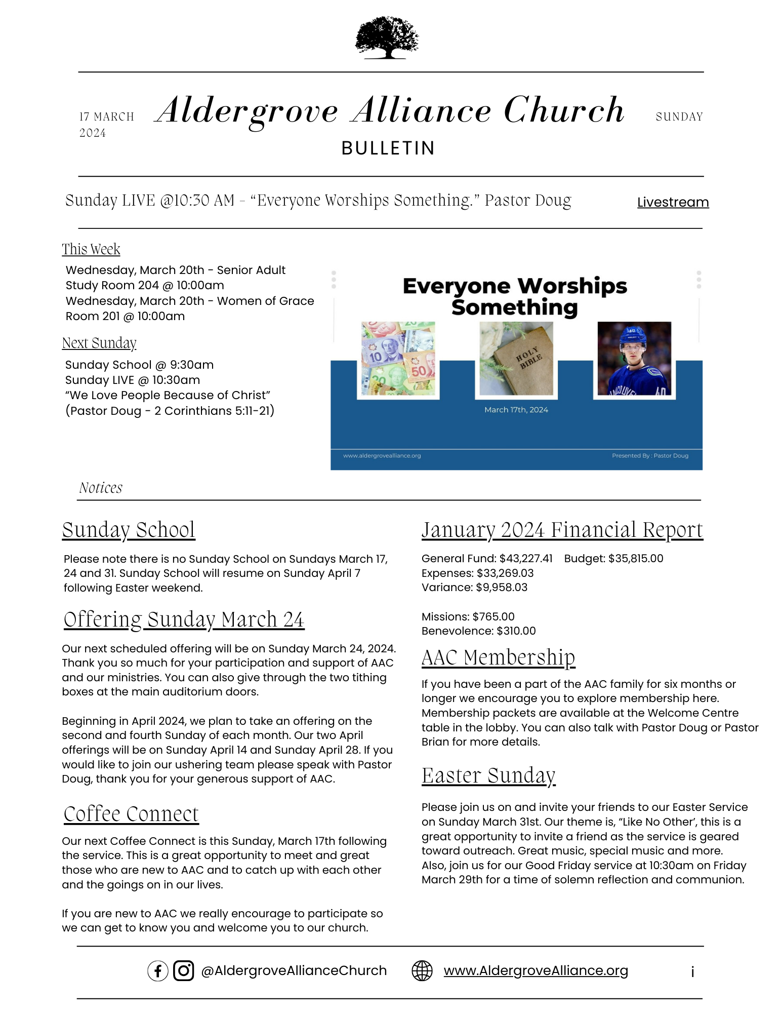 March 17th, 2024 Bulletin – Aldergrove Alliance Church